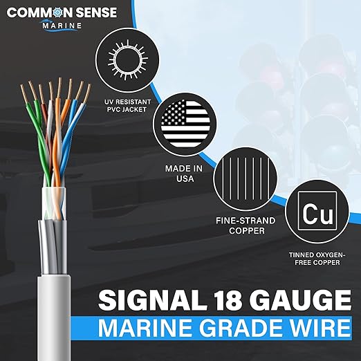 20/8 AWG Signal Marine Grade Wire – Common Sense Marine